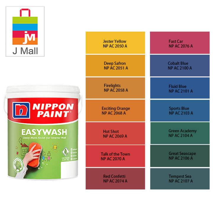 (2050-2107) 5L Nippon Paint Interior Vinilex Easywash Captivating Accents | Lazada