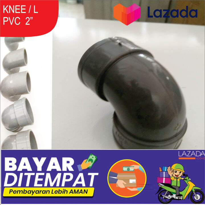 Keni knie bengkokan Knee Elbow L sambungan pipa air polos pvc 2 ...