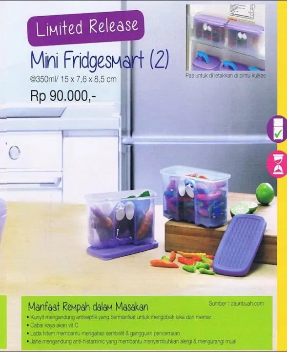 TUPPERWARE MINI FRIDGESMART (2) | Lazada Indonesia