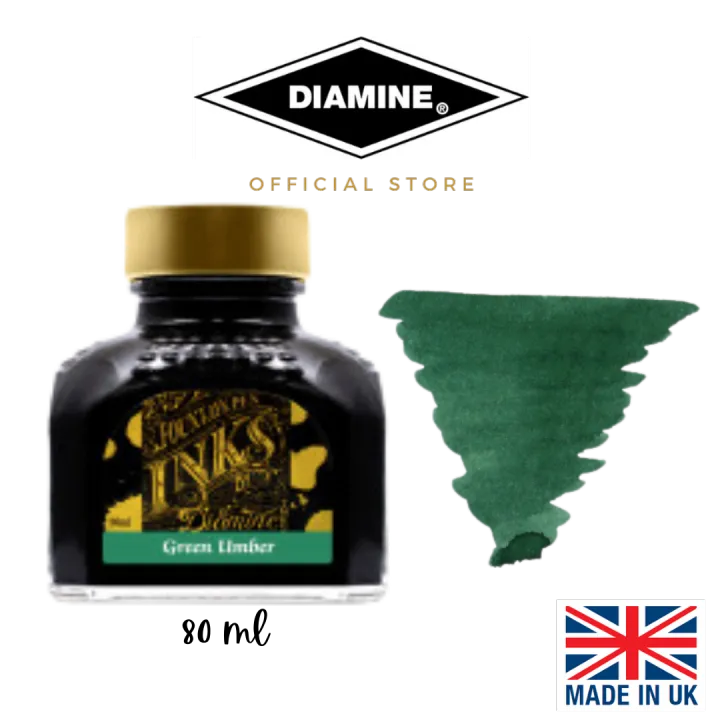 Diamine Fountain Pen 80ml Bottle Ink Green Umber | Lazada