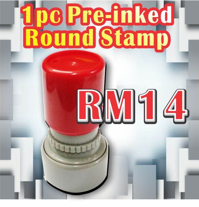 Pre-ink Round Stamp | Lazada