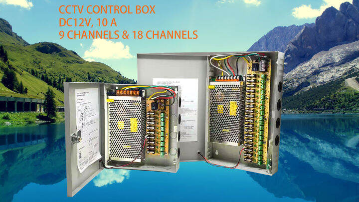 CCTV Switching Power Supply Distributor 9 & 18 Channels Input AC230V ...