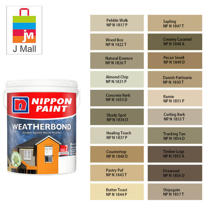 (1817-1857) 15L Nippon Paint Exterior Weatherbond Classic Neutral ...