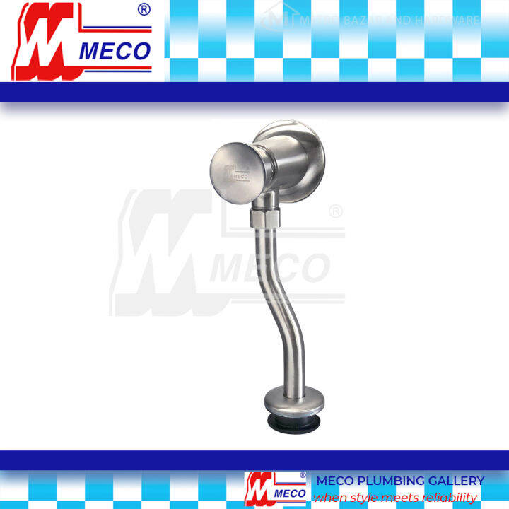 Meco Stainless Steel 304 Push Button Type Urinal Flush Valve #704-SST ...