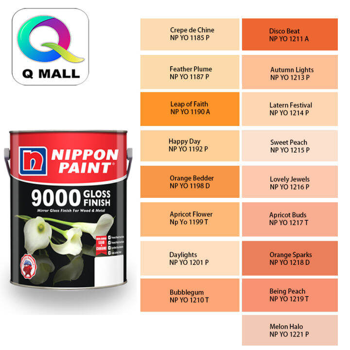 (1185-1221) 1L Nippon Paint 9000 Gloss Finish Wood & Metal Zingy ...