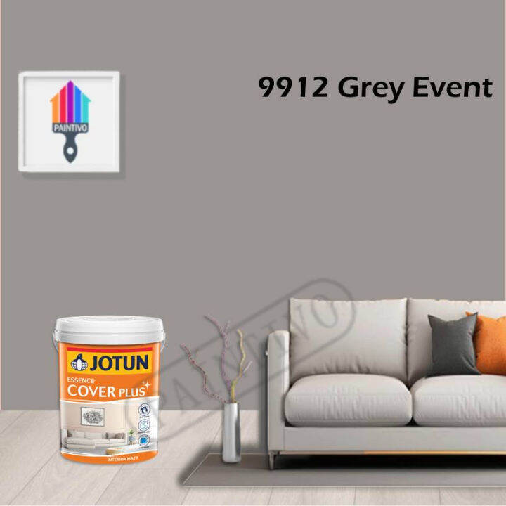 9912 Grey Event 1L Jotun Essence Cover Plus Matt Colour Interior Wall Paint Easy Wash Cat ...