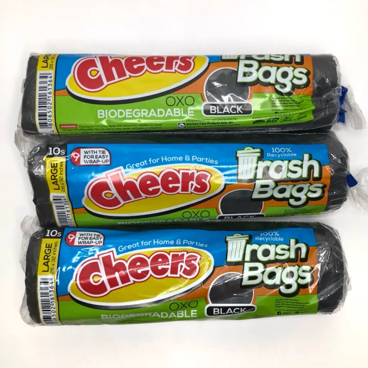 Cheers Trash Bag Black-(LARGE 3pcs) | Lazada PH