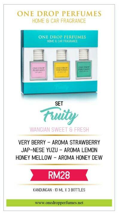 One Drop Perfume - Fruity (Car Perfume) 3 X 10ml | Lazada