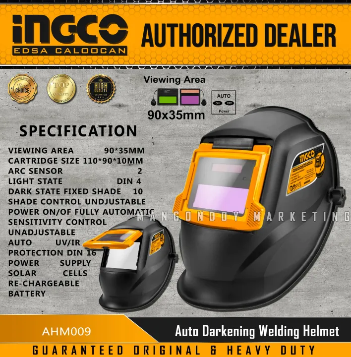 INGCO AHM009 Auto Darkening Welding Helmet | Lazada PH