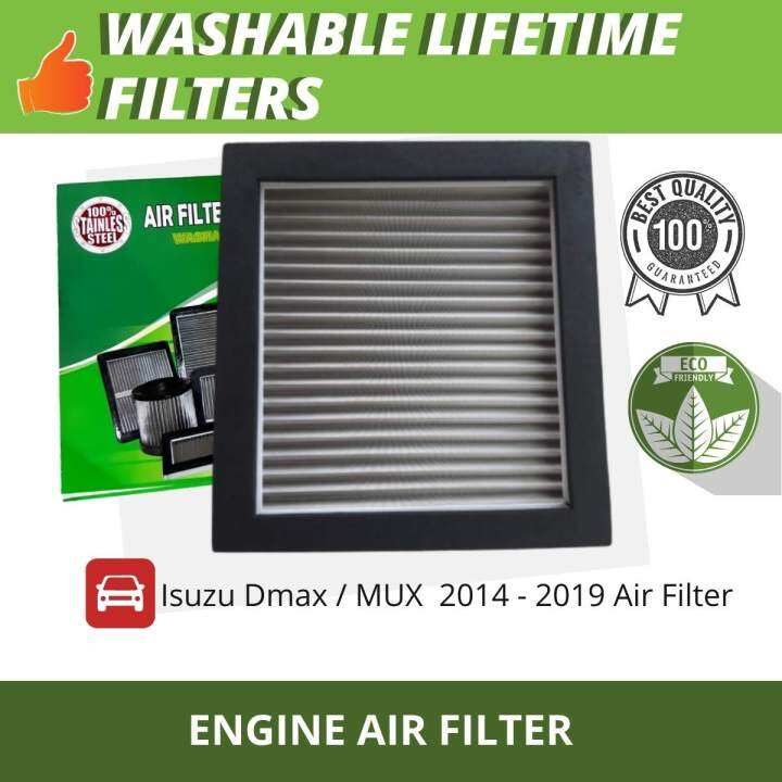 Filtera Washable Engine Air Filter Isuzu Dmax MU-X Mux mux 2014 - 2019 ...