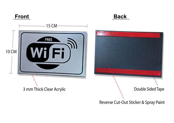 Free Wifi Sign, Papan Tanda Wifi Percuma | Lazada