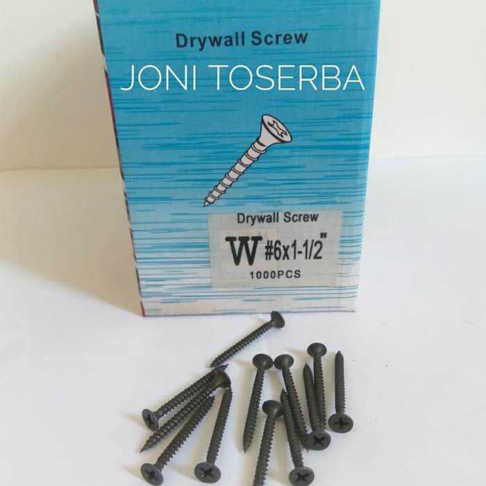 Sekrup Gypsum / Sekrup Drywall / Skrup Gipsum 6 x 1 1/2" 1000 pcs ...