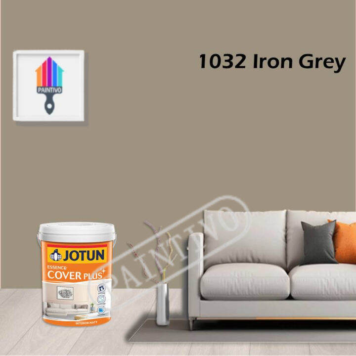1032 Iron Grey 1L Jotun Essence Cover Plus Matt Colour Interior Wall ...