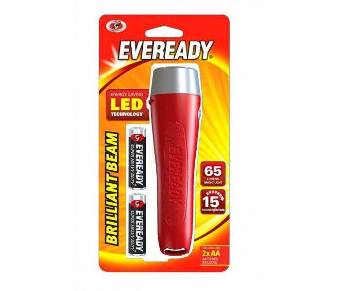 Eveready Brilliant Beam LED Flashlight with 2 AA Batteries | Lazada PH