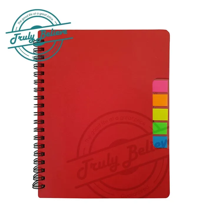 Red Spiral Notebook Sticky Notes with Pen | Lazada PH