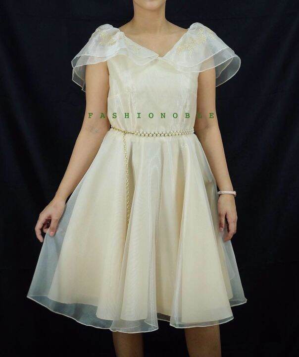 FILIPINIANA OFF THE SHOULDER DRESS / FN75-BGE | Lazada PH