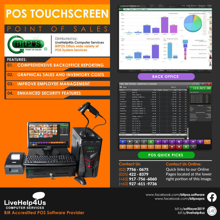 POS Touchscreen / Cafe / Restaurant / BitPOS / Point of Sale / Touch ...