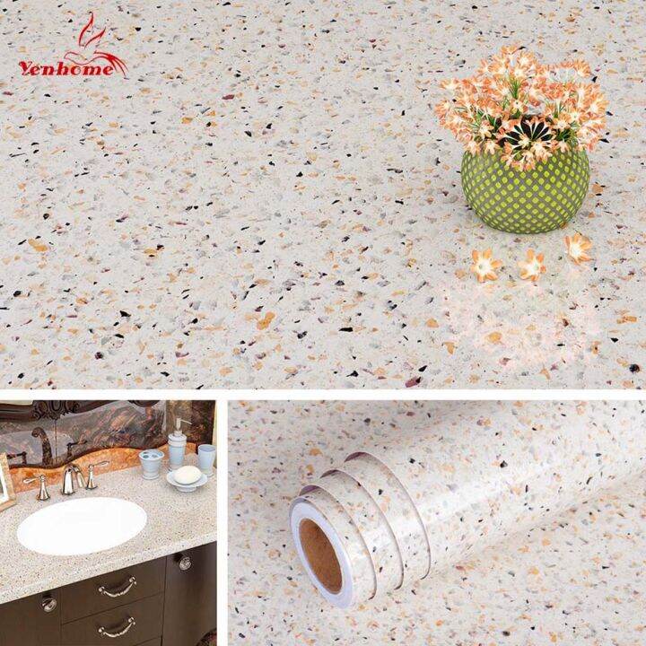 Yenhome 40*200cm Granite Self-adhesive Contact Paper Wallpaper ...