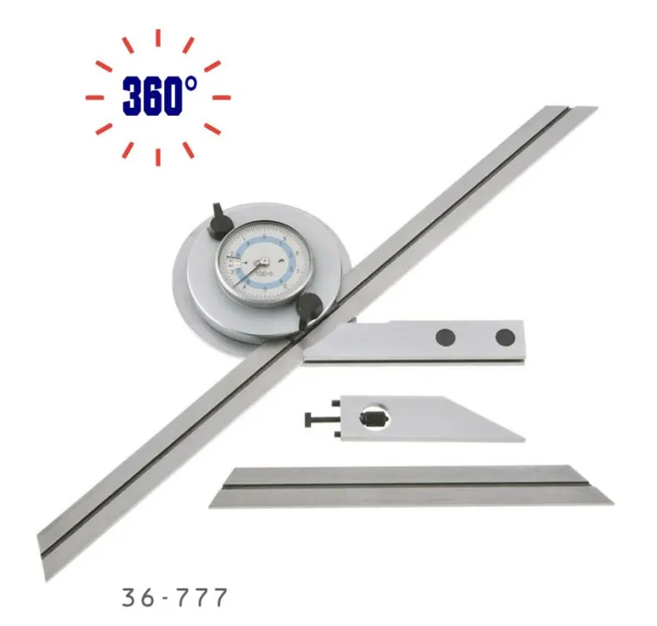 IGAGING Advanced Dial Reading Bevel Protractor with 6” and 12” blades ...