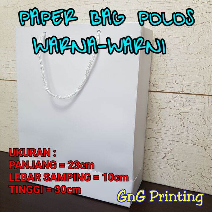 20pcs / Uk. 23x10x30 / Paper Bag Warna / Paperbag /Shopping Bag Warna / Tas Kertas | Lazada ...