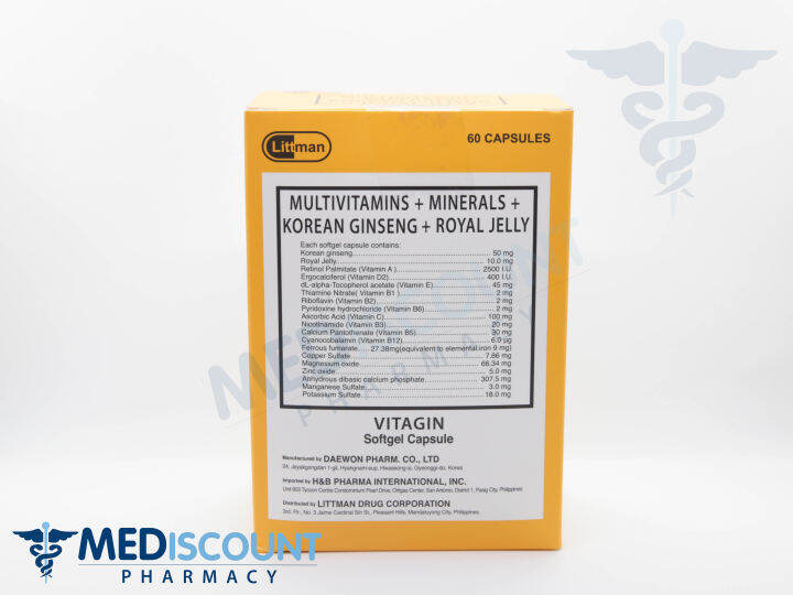 Vitagin (Multivitamins + Minerals + Korean Ginseng + Royal Jelly) 60 ...