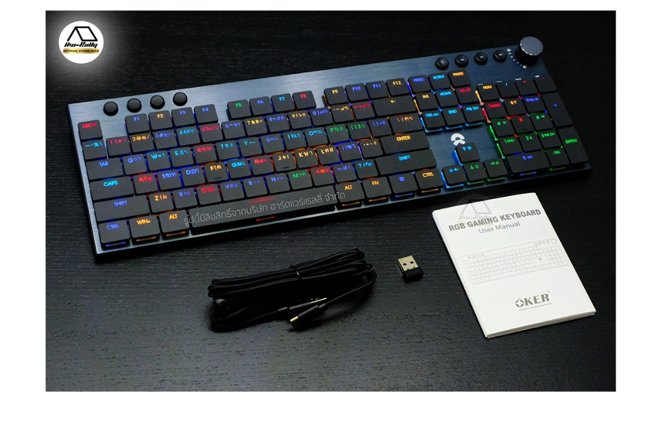 🔥OKER K489 คีย์บอร์ดบลูสวิตช์ เสียงกดดัง สไตล์เรียบหรู ราคาดีที่สุด🔥 OKER K489 BLUESWITCH ...