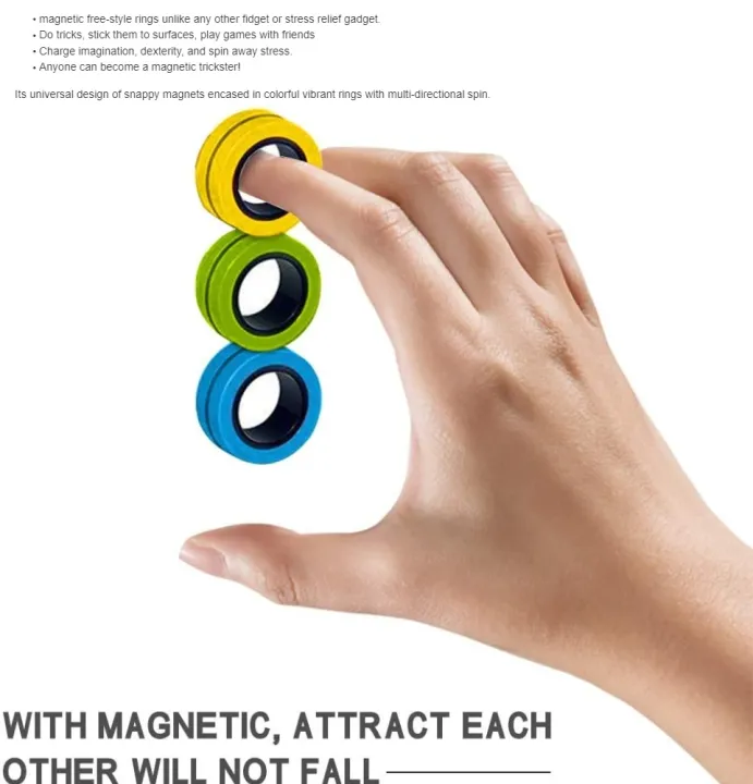 Stress Relief Magnetic Ring Toy Assorted color | Lazada PH