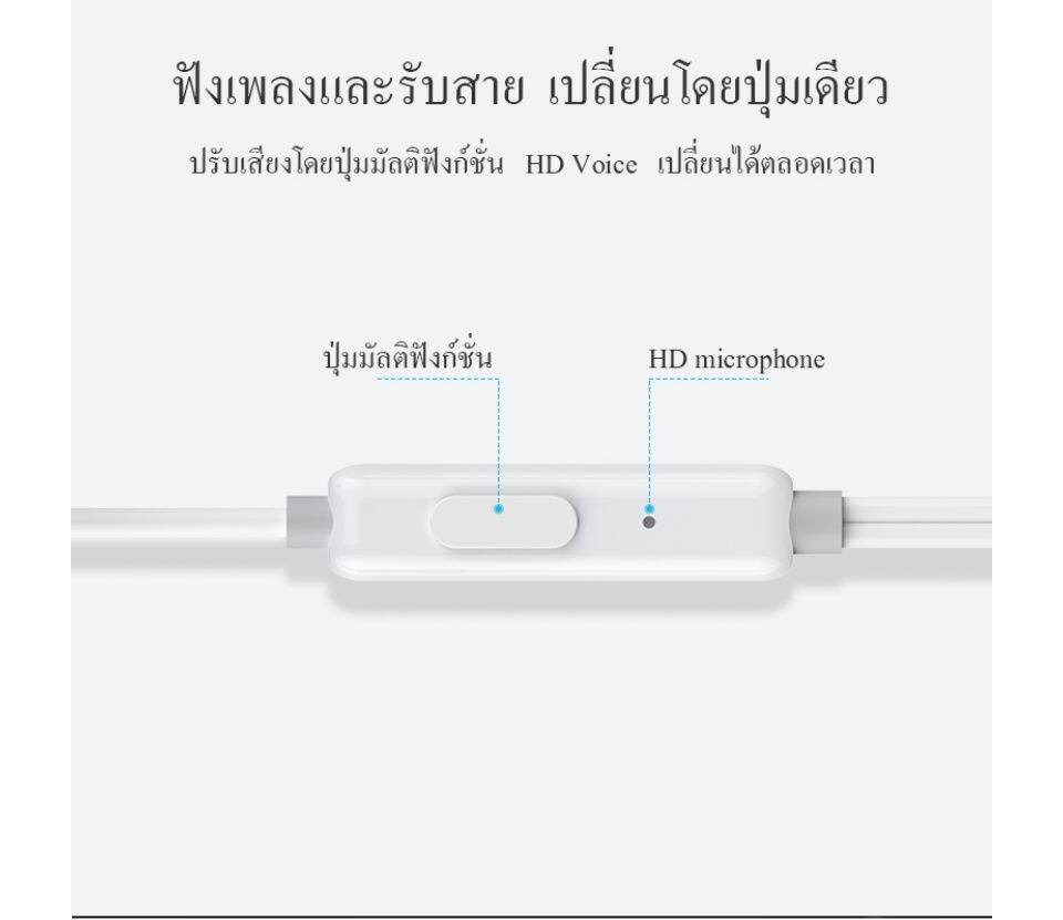 ROBOT รุ่น RE701 หูฟัง หูฟังมีสาย Earphone เบสแน่น รองรับสำหรับ Android ...