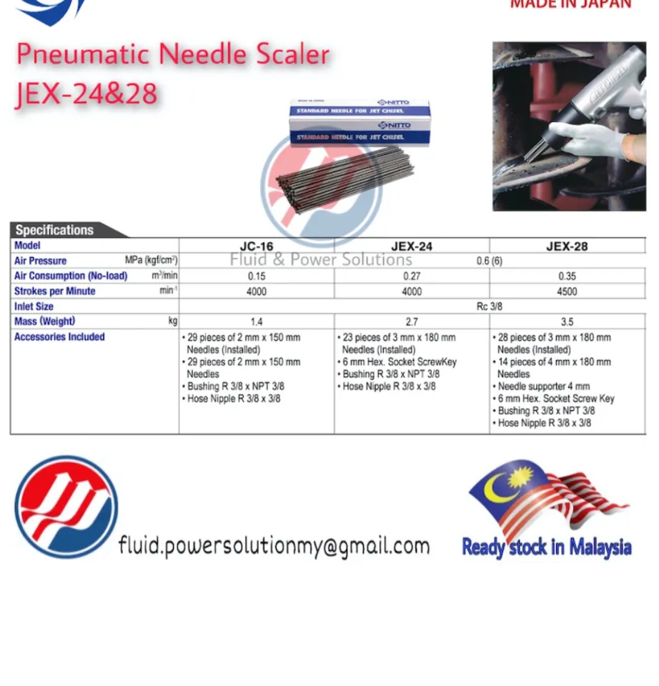 NITTO KOHKI Jet Wall Pneumatic Jet Chisel Jex-28 Buy NITTO, 60% OFF