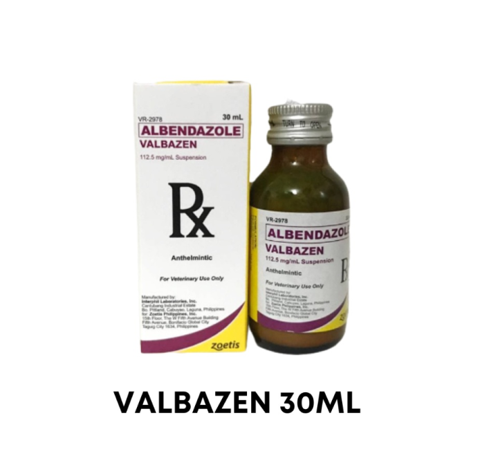 Valbazen Dewormer from Zoetis suspension 30ml (Dewormer) for animals ...