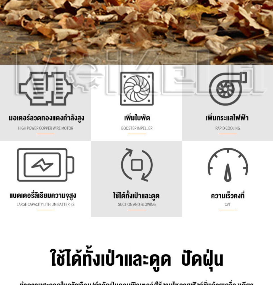 MeiKeLa เครื่องเป่าลม ดูดฝุ่น 288V ล้างแอร์ สามารถปรับระดับได้ ที่เป่าลมไฟฟ้า ปรับระดับแรงลมได้ ...