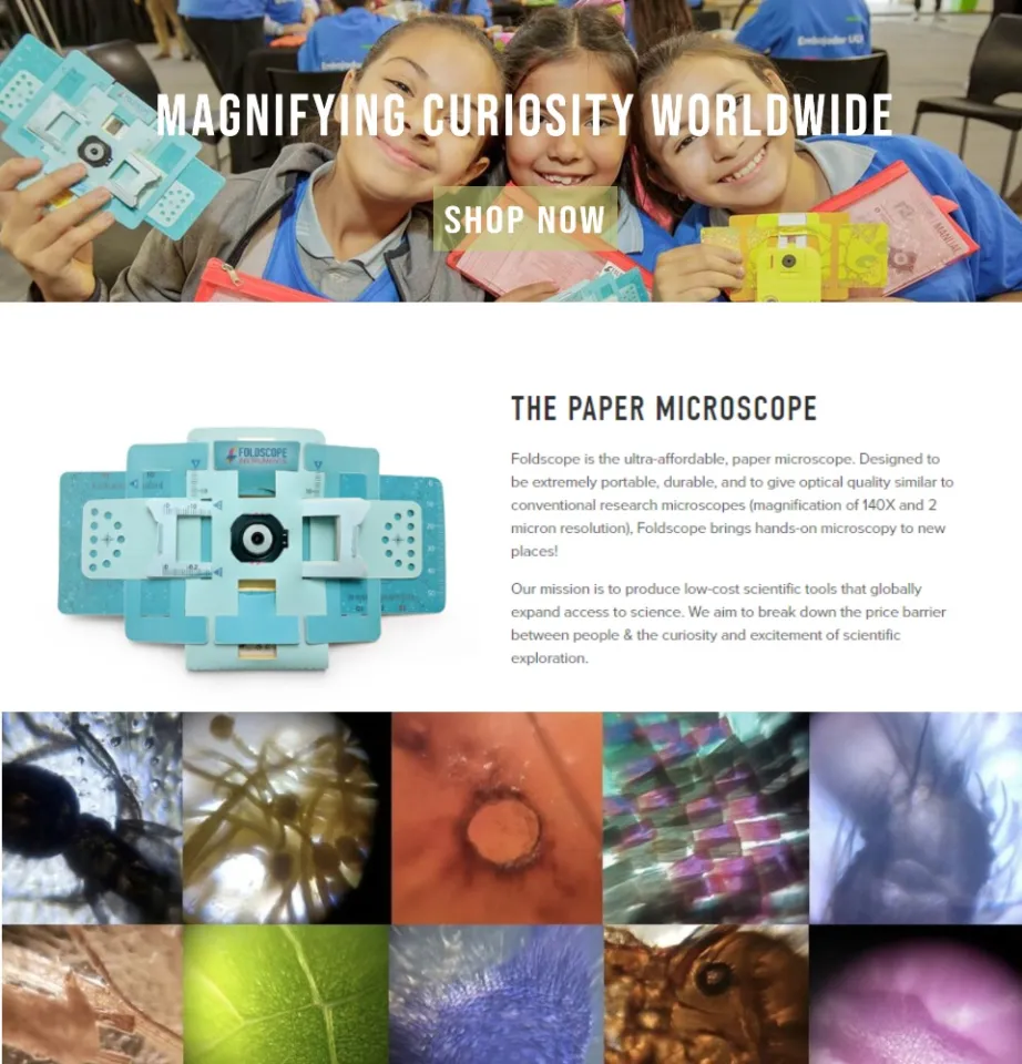 Introducing Foldscope: The Paper Microscope, 40% OFF