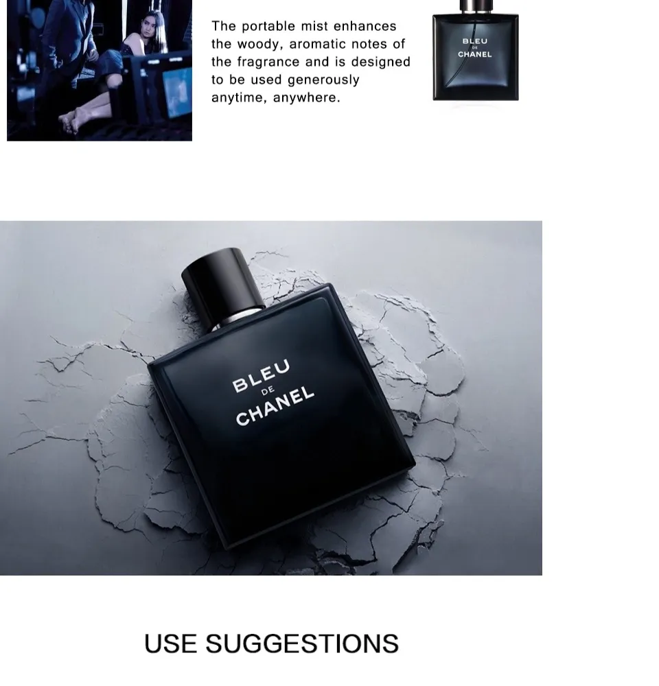 Chanel Perfume for men Eau de Parfum 100ml Bleu de Chanel long lasting ...