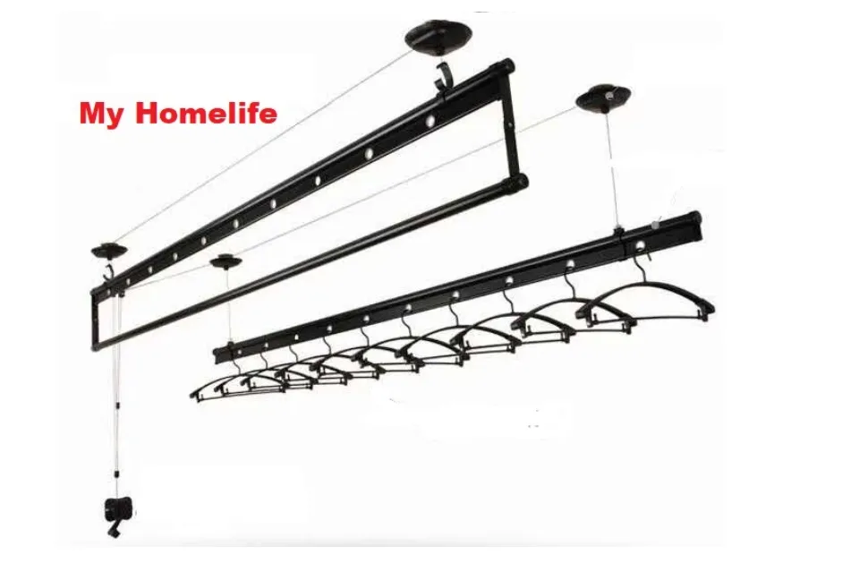 Ceiling Mounted Clothes Hanger Rod | Shelly Lighting
