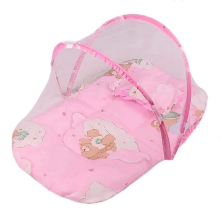 Baby mosquito net with mat pillow new born baby bed nets portable ...