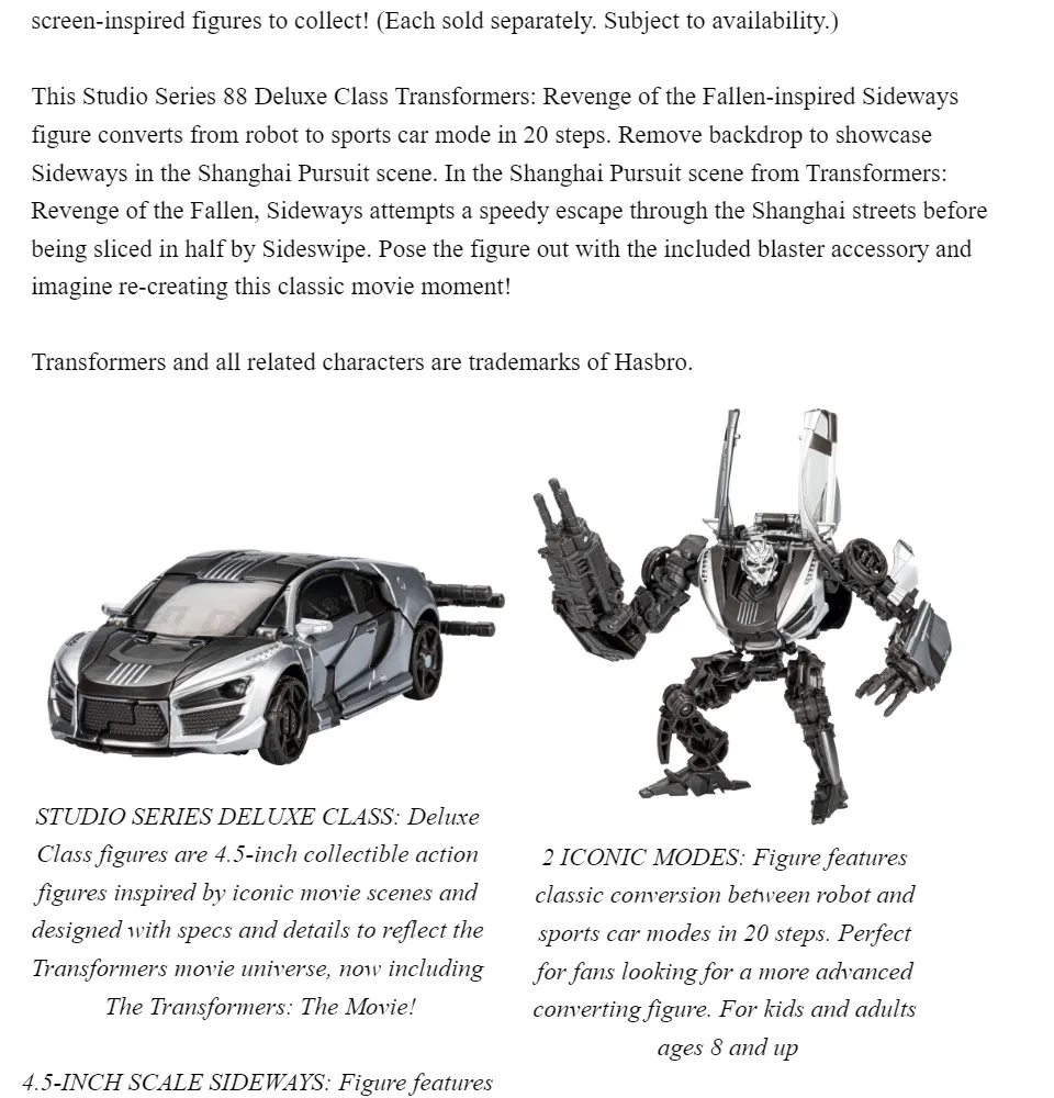 Transformers 2 Skids Movie Senses