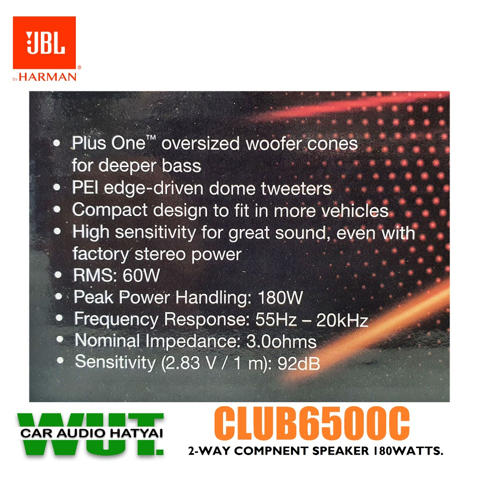 ลำโพงเสียงกลางแหลม 6.5นิ้ว(แยกชิ้น) 2ทาง กำลังขับ 180วัตต์ รุ่น CLUB 6500C | Lazada.co.th