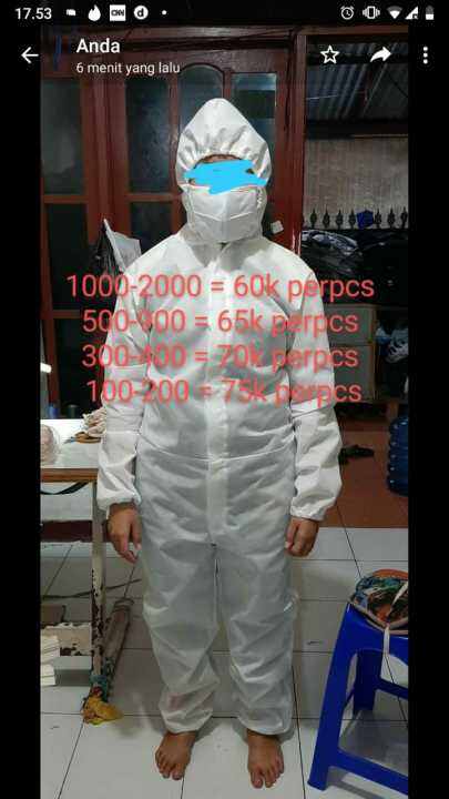 BAYAR DI TEMPAT - Alat Pelindung Diri, APD Suit, Baju Hazmat, Seragam ...