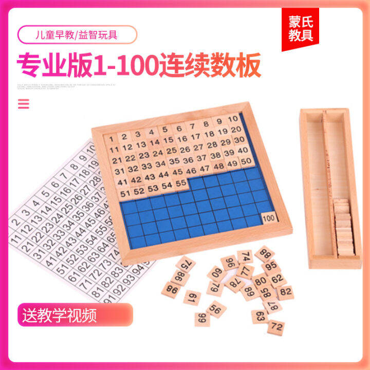 Montessori Mathematics 1-100 Digital Connection Plate Teaching Aids ...