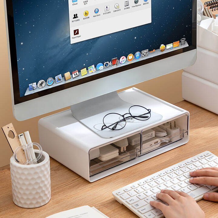 Computer Monitor Elevated Rack Desktop Pad Screen Laptop Bracket Base ...