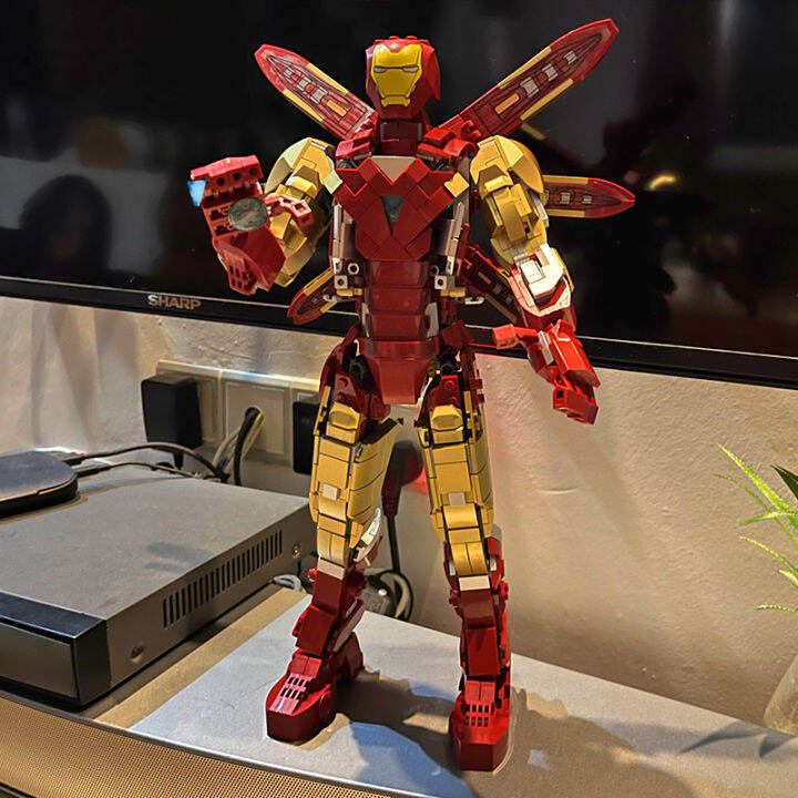 Iron Man Mecha Assembly Toy Boys Series Venom Spider-Man Robot Black ...