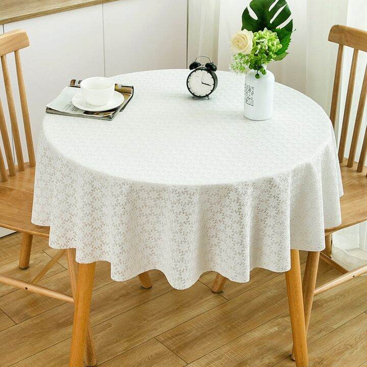 Round Table Tablecloth Waterproof Oil-Proof Disposable Anti-Scald ...