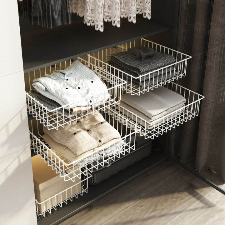 Closet Pull-out Basket Wardrobe Clothes Layered Storage Fantastic ...