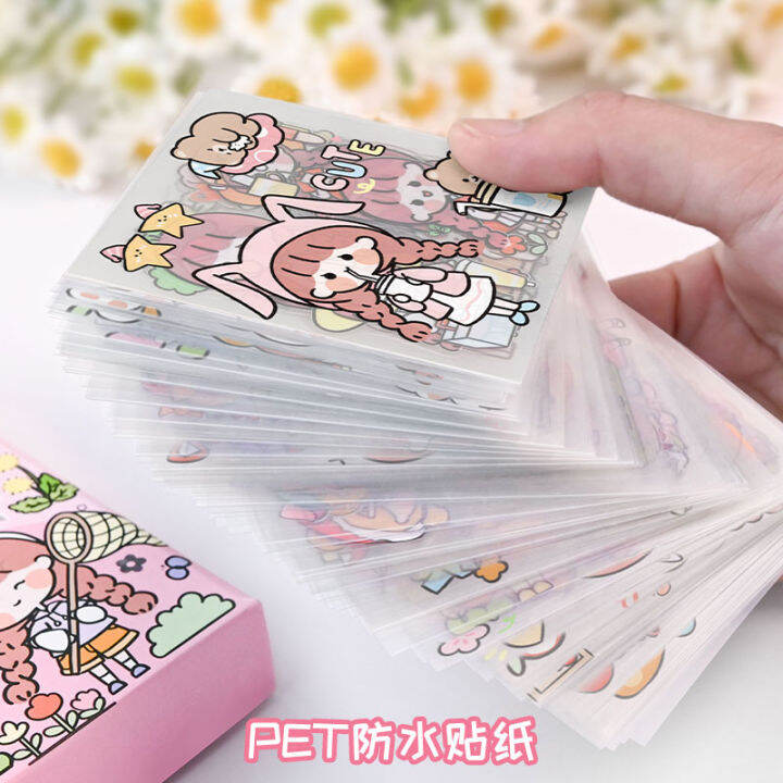 TAO Study & Work สติกเกอร์ติดสมุดโน้ตสติกเกอร์ลายการ์ตูนน่ารักกันน้ำ100 ...