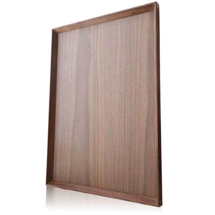 North America Black Walnut Wood Pallet Wood Dish Beveled Edge Water Cup ...