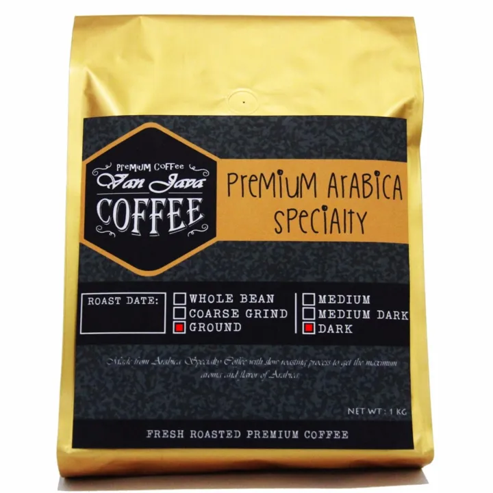 Van Java Coffee Arabica Specialty Ground 1 Kg - Kopi Bubuk Arabika Dark ...