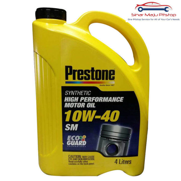 Prestone Synthetic High Performance Motor Oil 10W-40 Oli Mobil Mesin ...