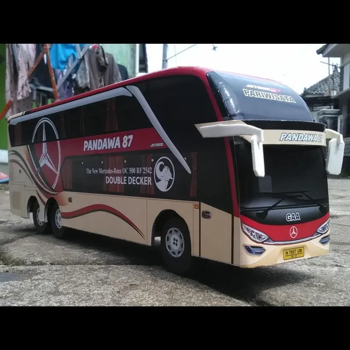 Miniatur Bus PANDAWA 87 DOUBLE DECKER | Lazada Indonesia