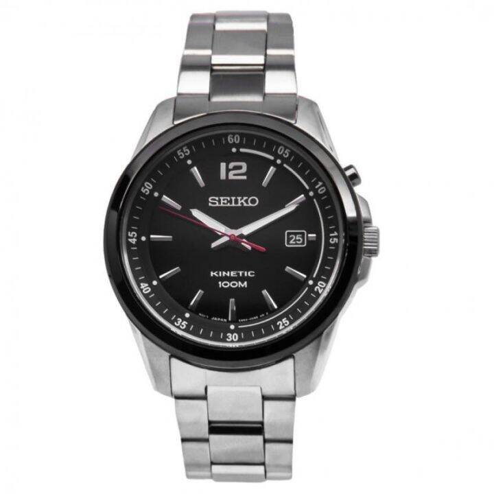 SEIKO Kinetic Jam Tangan Pria SKA595P1 - Stainless Steel - Silver Black | Lazada Indonesia
