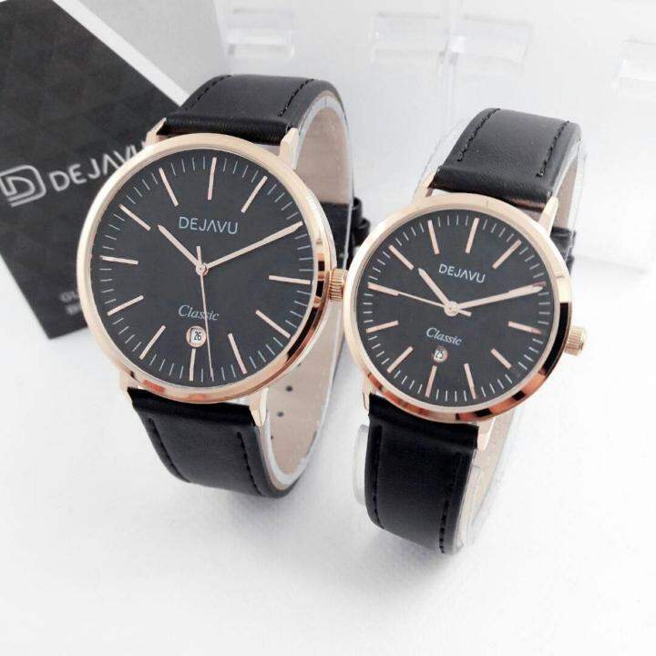Dejavu DJ5017 Original Watch - Jam Tangan Couple - Leather Strap - Date ...